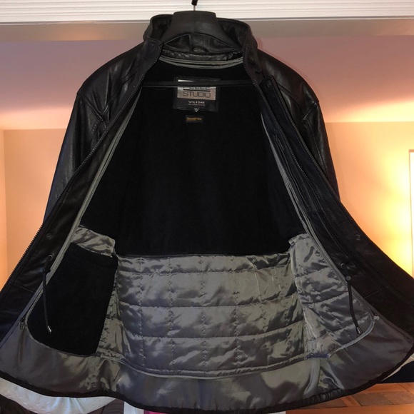 Wilsons Leather | Jackets & Coats | Mens Leather Long Jacket With ...